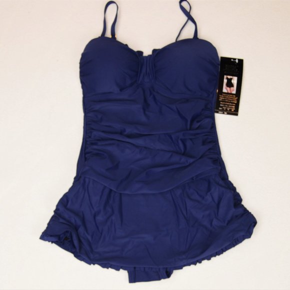 Shore Shapes | Swim | Nwt Shore Shapes Tummy Control Ruffle Swimdress ...